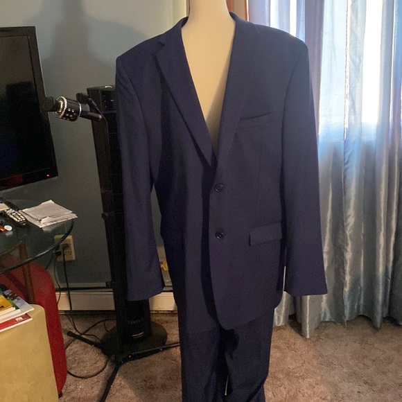 Adolfo | Suits & Blazers | Adolfo Navy Suit 44r | Poshmark